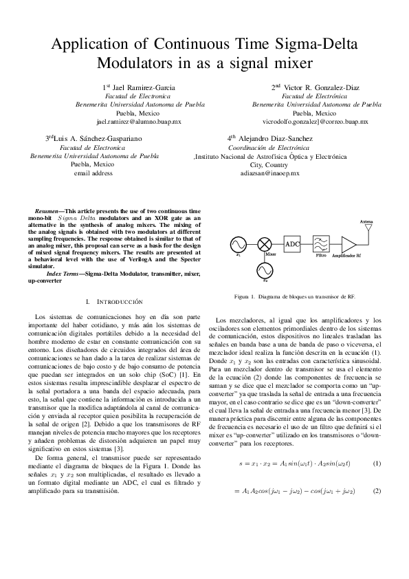 (PDF) Application of Continuous Time Sigma-Delta Modulators in as a ...