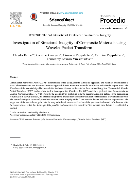 (PDF) Investigation of Structural Integrity of Composite Materials ...