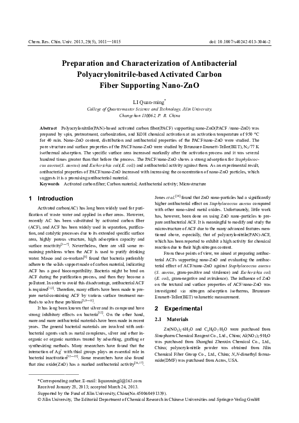 (PDF) Preparation and characterization of antibacterial silver ...