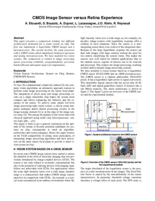 (PDF) CMOS Image Sensor versus Retina Experience