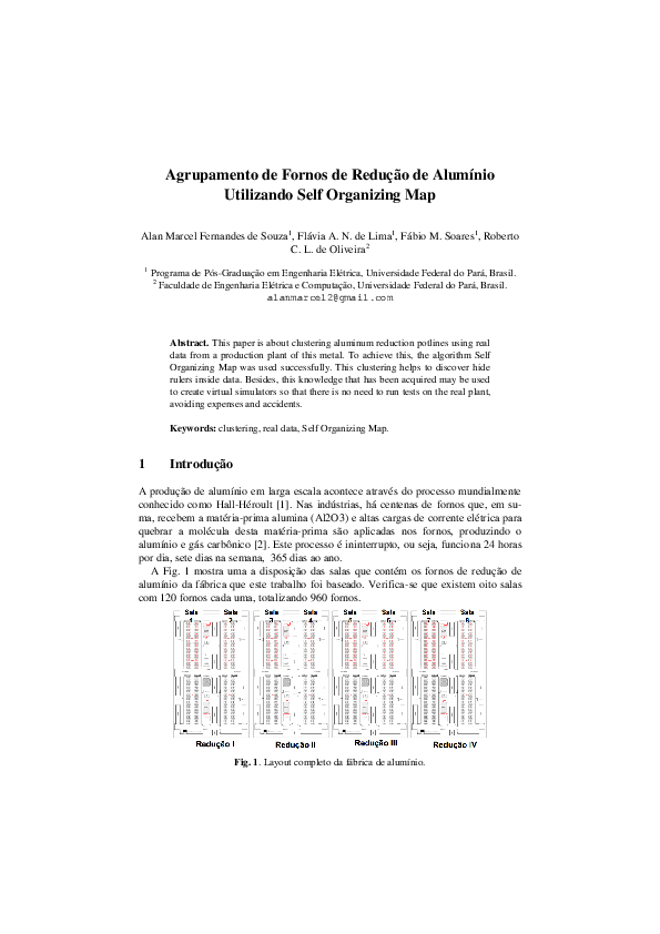 (PDF) Agrupamento de Fornos de Redução de Alumínio Utilizando Self ... (PDF) Agrupamento de Fornos de Redução de Alumínio Utilizando Self ...