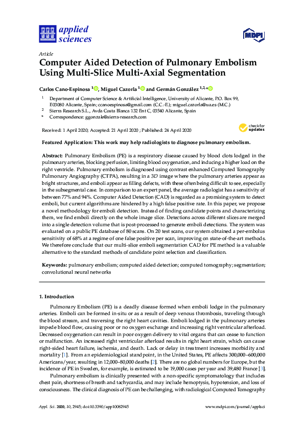 (PDF) Computer-aided detection of pulmonary embolism at CT pulmonary angiography: can it improve ...