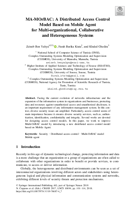 (PDF) MA-MOrBAC: A Distributed Access Control Model Based on Mobile Agent for Multi ...