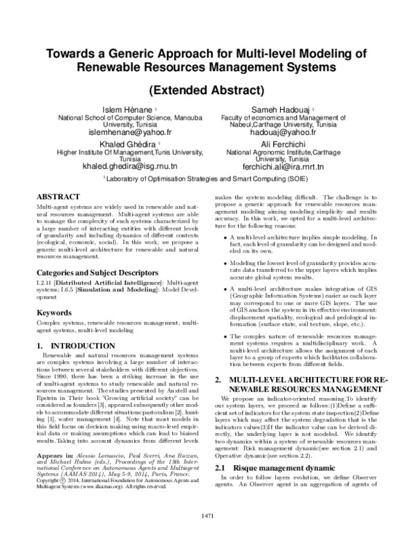 (PDF) Towards a generic approach for multi-level modeling of renewable resources management ...