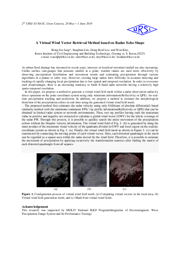(PDF) A Virtual Wind Vector Retrieval Method based on Radar Echo Shape