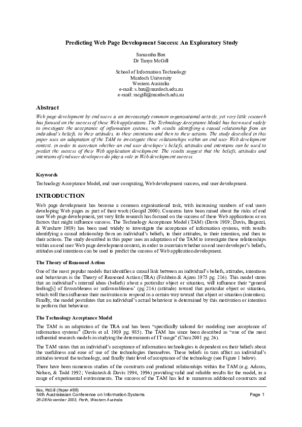 (PDF) Development Success : An Exploratory Study