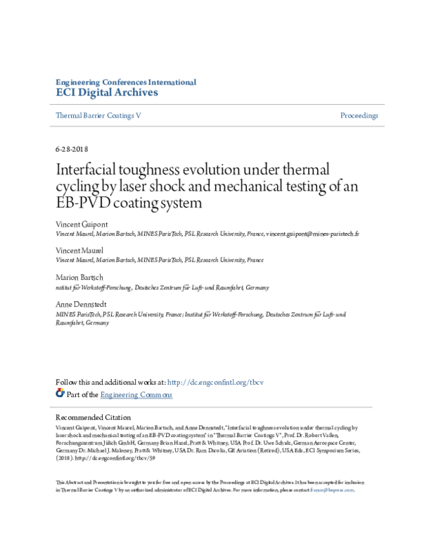 (PDF) Interfacial toughness evolution under thermal cycling by laser ...