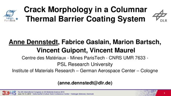 (PDF) Crack Morphology in a Columnar Thermal Barrier Coating System
