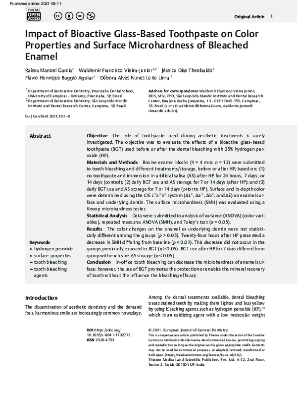 (PDF) Impact of Bioactive Glass-Based Toothpaste on Color Properties ...
