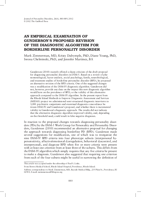 (PDF) An Empirical Examination of Gunderson's Proposed Revision of the ...