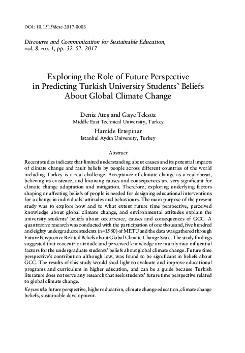 (PDF) Exploring the Role of Future Perspective in Predicting Turkish ...