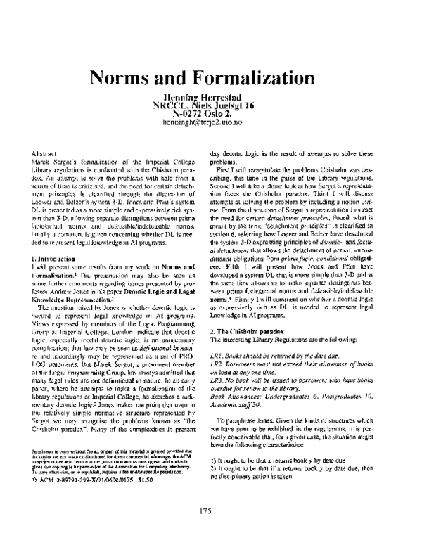 (PDF) Norms and formalization