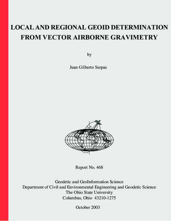 (PDF) Local and Regional Geoid Determination from Vector Airborne Gravimetry