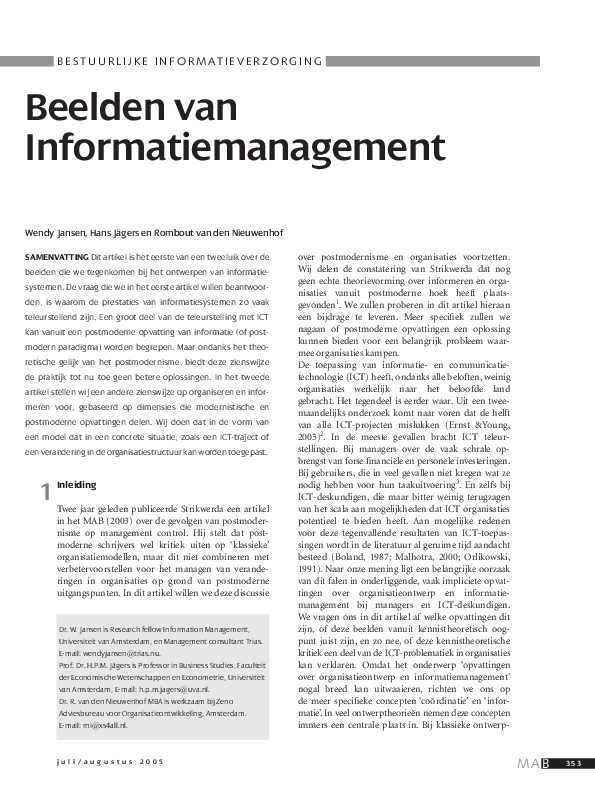 (PDF) Beelden van Informatiemanagement