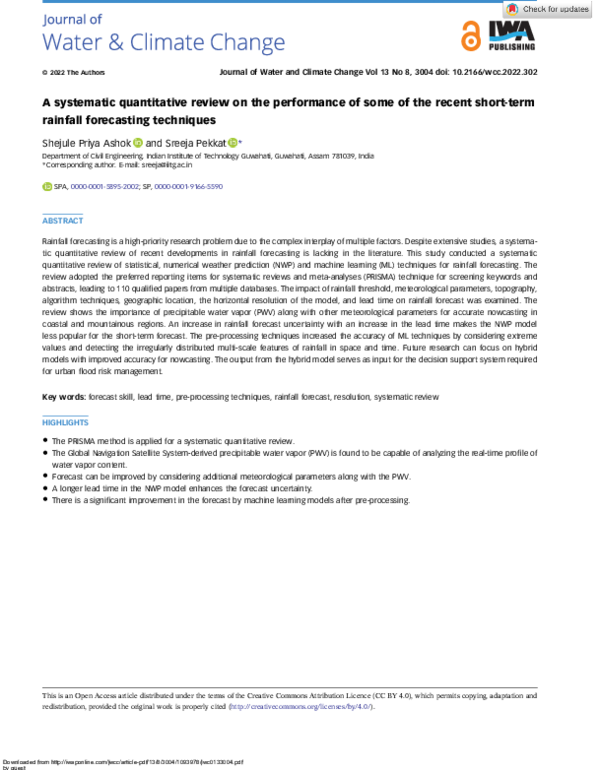 (PDF) A systematic quantitative review on the performance of some of ...