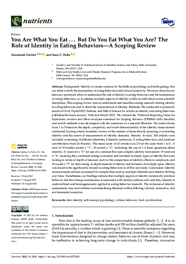 (PDF) You Are What You Eat… But Do You Eat What You Are? The Role of ...