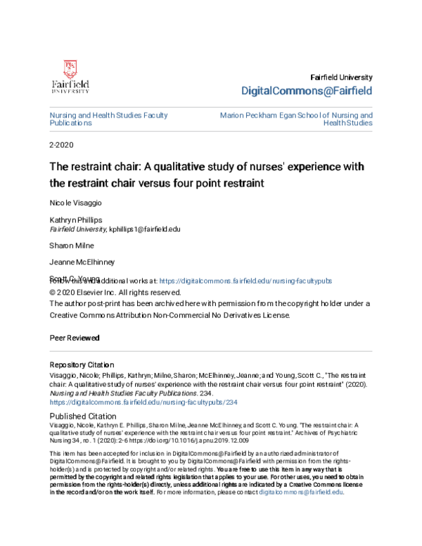 (PDF) The restraint chair: A qualitative study of nurses' experience ...