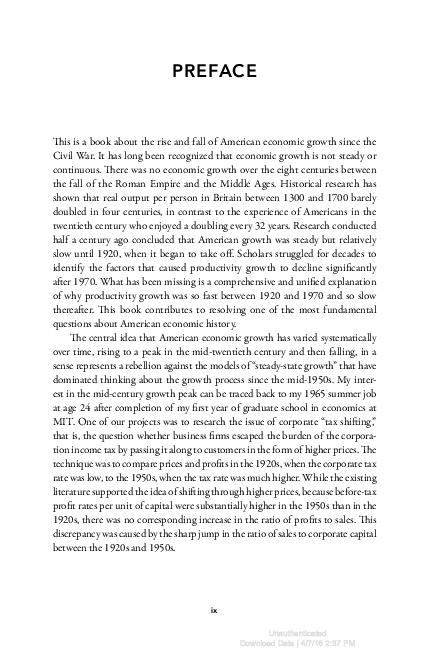 (PDF) The Rise and Fall of American Growth: The U.S. Standard of Living ...