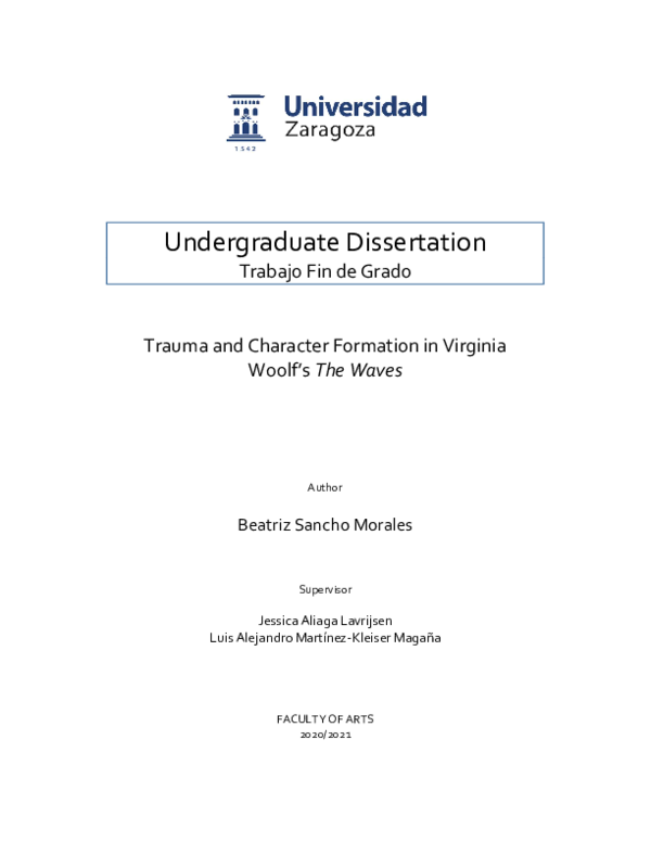 (PDF) Trauma and Character Formation in Virginia Woolf’s The Waves
