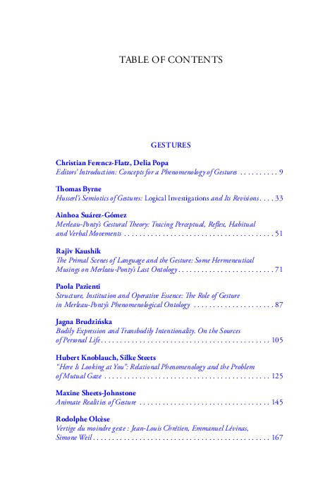 (PDF) Merleau-Ponty's Gestural Theory: Tracing Perceptual, Reflex ...