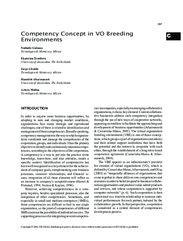 (PDF) Competency Concept in VO Breeding Environments