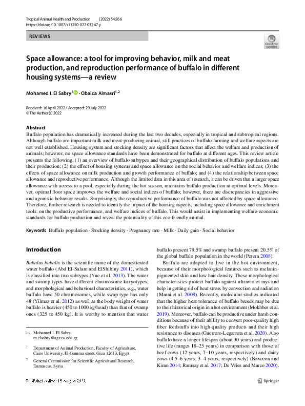 (PDF) Space allowance: a tool for improving behavior, milk and meat ...