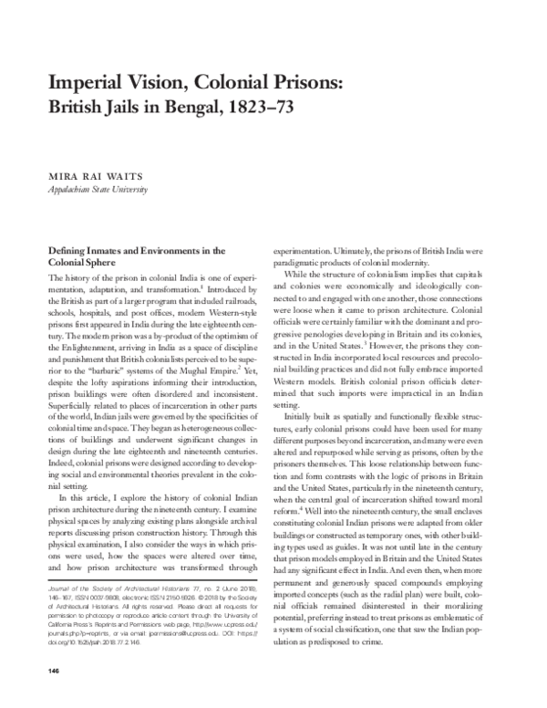 (PDF) Imperial Vision, Colonial Prisons