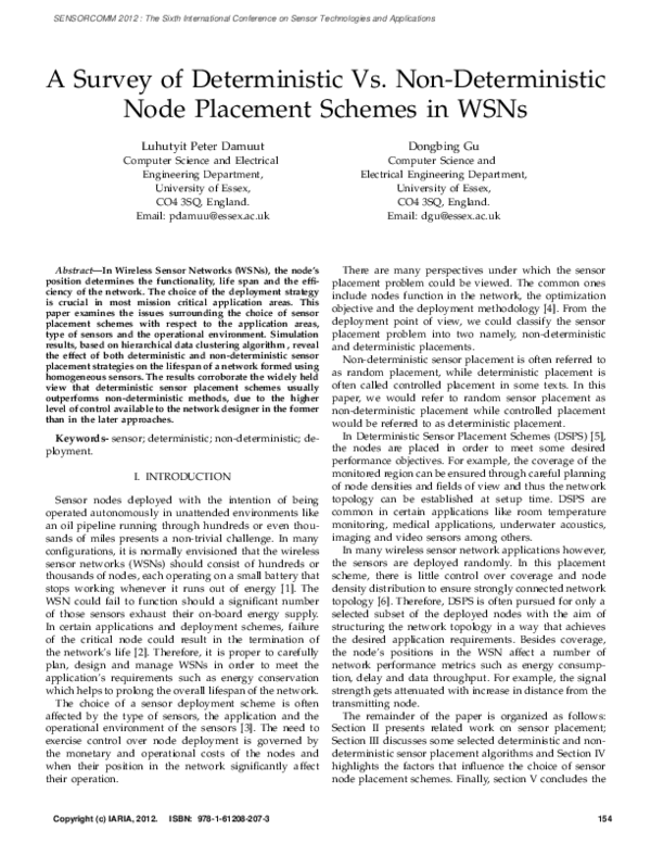 (PDF) A Survey of Deterministic Vs. Non-Deterministic Node Placement ...
