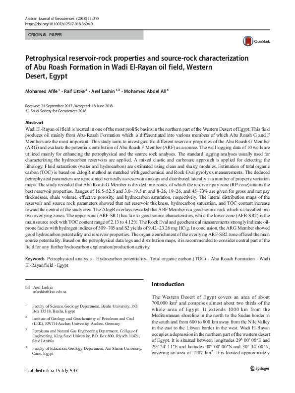 (PDF) Petrophysical reservoir-rock properties and source-rock ...