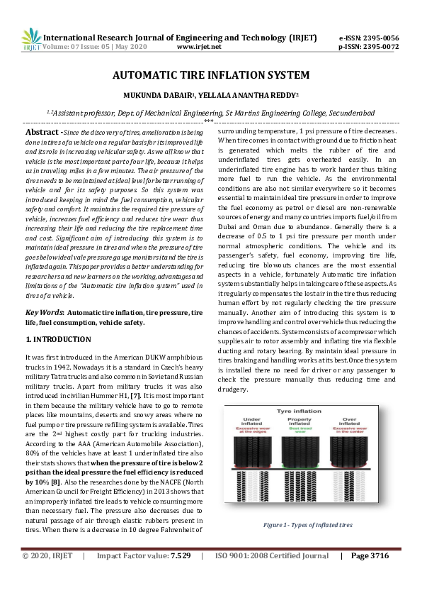 (PDF) Automatic Tire Inflation System