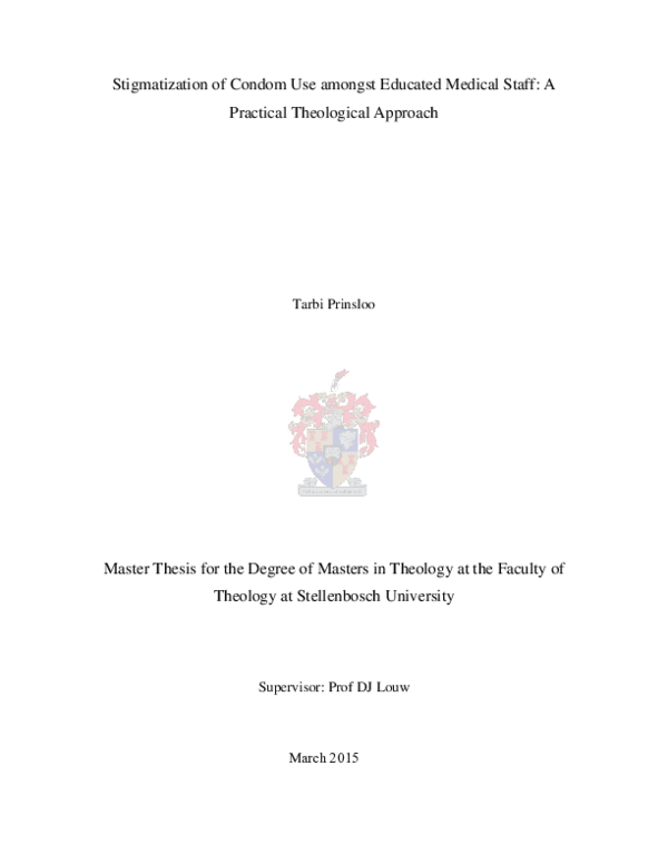 (PDF) Stigmatization of Condom Use amongst Educated Medical Staff:: A ...