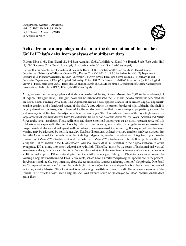 Pdf Active Tectonic Morphology And Submarine Deformation Of The