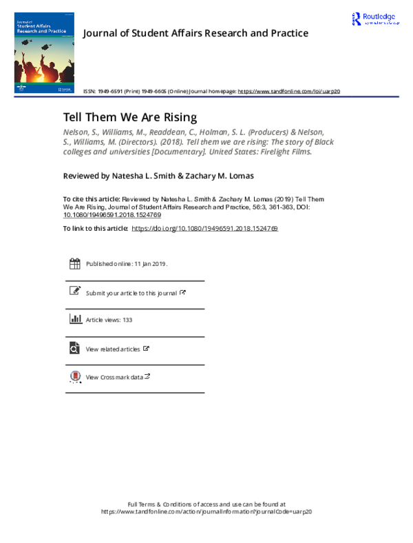 (PDF) Tell Them We Are Rising