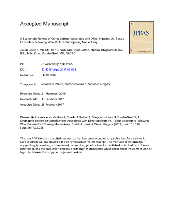 (PDF) A systematic review of complications associated with direct ...