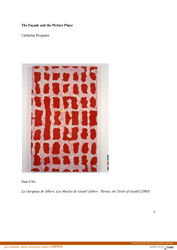 (PDF) The façade and the picture plane