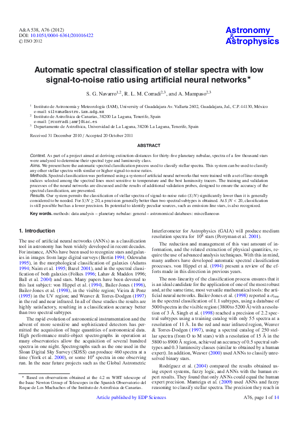 Automatic Spectral Classification Of Stellar Spectra With Low Signal To Noise Ratio Using