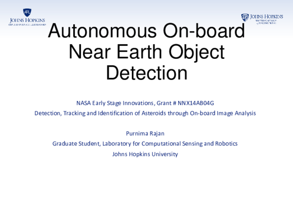 (PDF) Autonomous on-board Near Earth Object detection | Bruno Jedynak ...