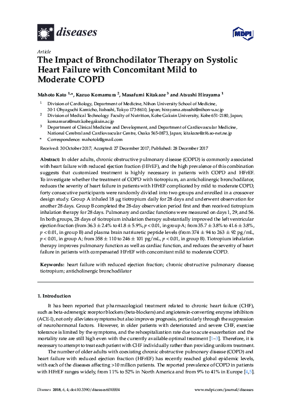 (PDF) The Impact of Bronchodilator Therapy on Systolic Heart Failure ...