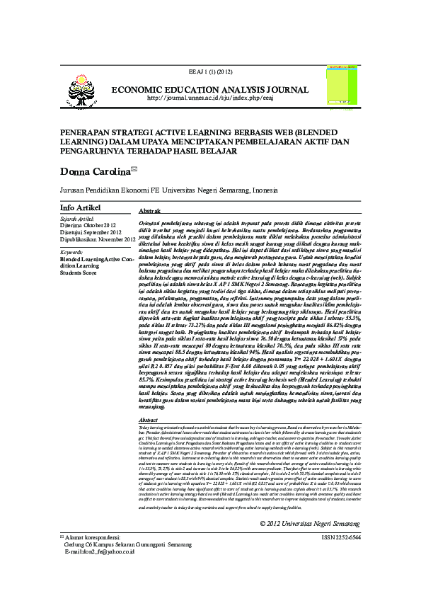 (PDF) Economic Education Analysis Journal Penerapan Strategi Active ...