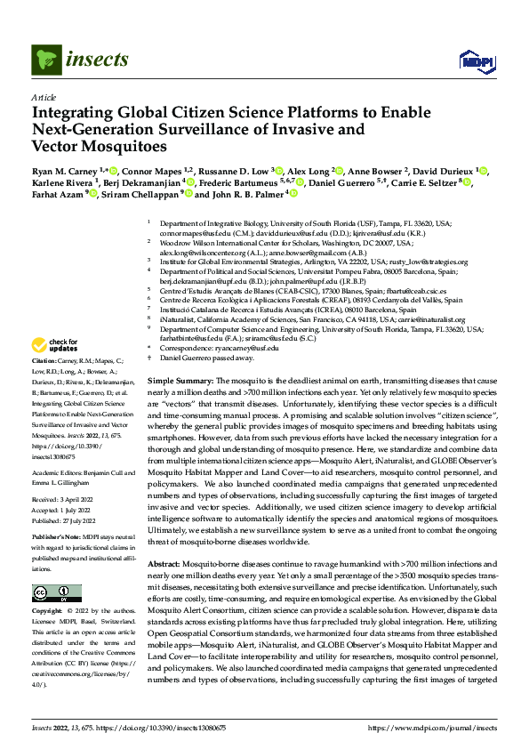 (PDF) Integrating Global Citizen Science Platforms to Enable Next ...