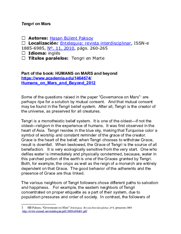 (DOC) Tengri on Mars