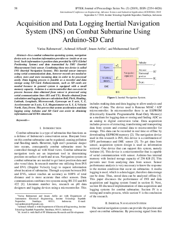 (PDF) Acquisition and Data Logging Inertial Navigation System (INS) on Combat Submarine Using ...