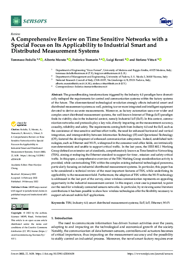 (PDF) A Comprehensive Review on Time Sensitive Networks with a Special Focus on Its ...