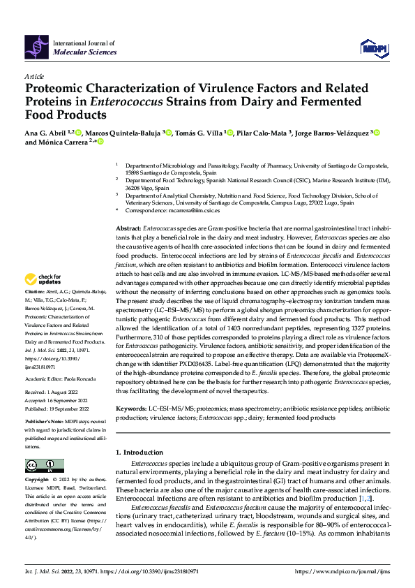 (PDF) Proteomic Characterization of Virulence Factors and Related ...