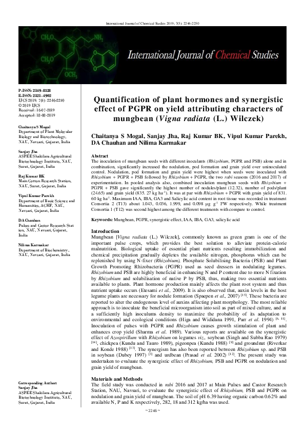 (PDF) Quantification of plant hormones and synergistic effect of PGPR on yield attributing ...