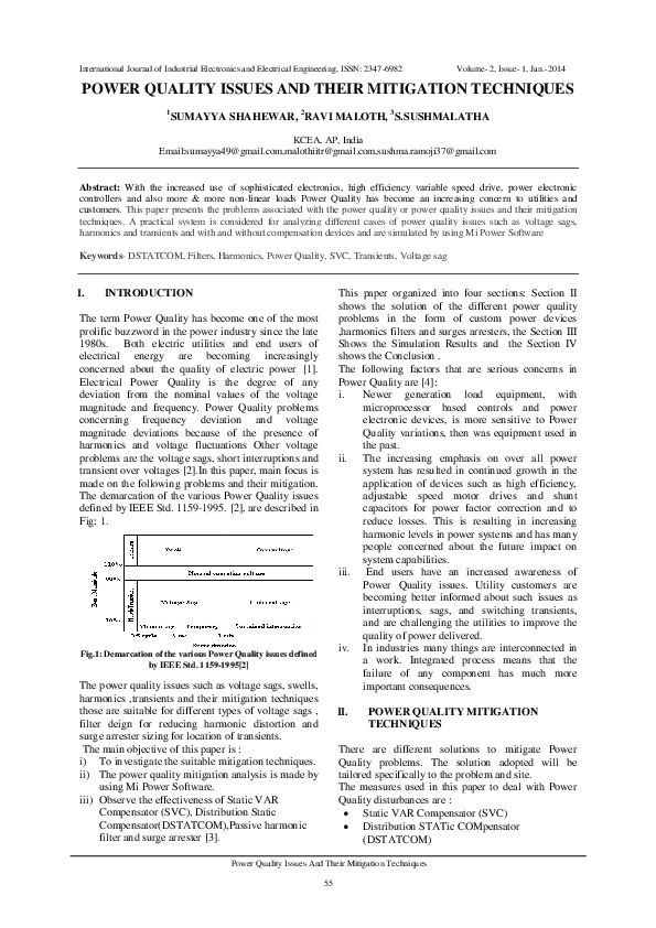 (PDF) Mitigating Power Quality Issues in Electronics