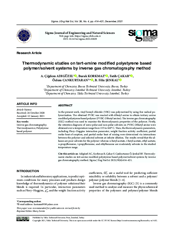 (PDF) Thermodynamic studies on tert-amine modified polystyrene based ...