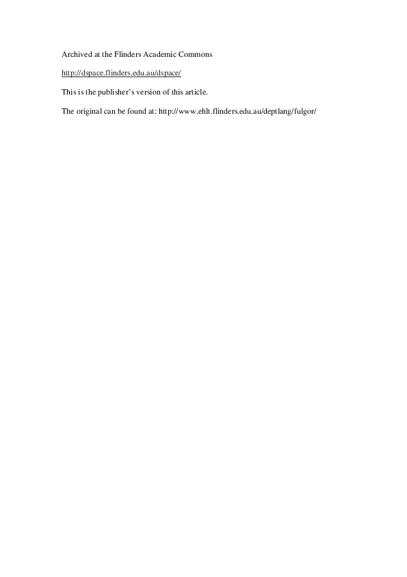 (PDF) [BOOK REVIEW] Marie Emmitt, Linda Komesaroff and John Pollock (2006). Language and ...