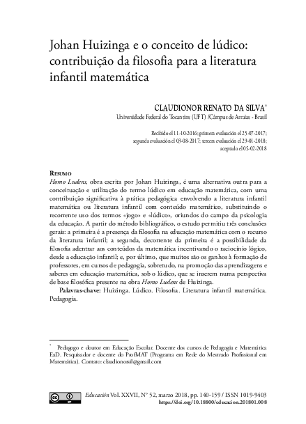 (PDF) Johan Huizinga y el concepto de lo lúdico: la contribución de la ...