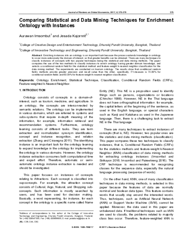 (PDF) Comparing Statistical and Data Mining Techniques for Enrichment ...